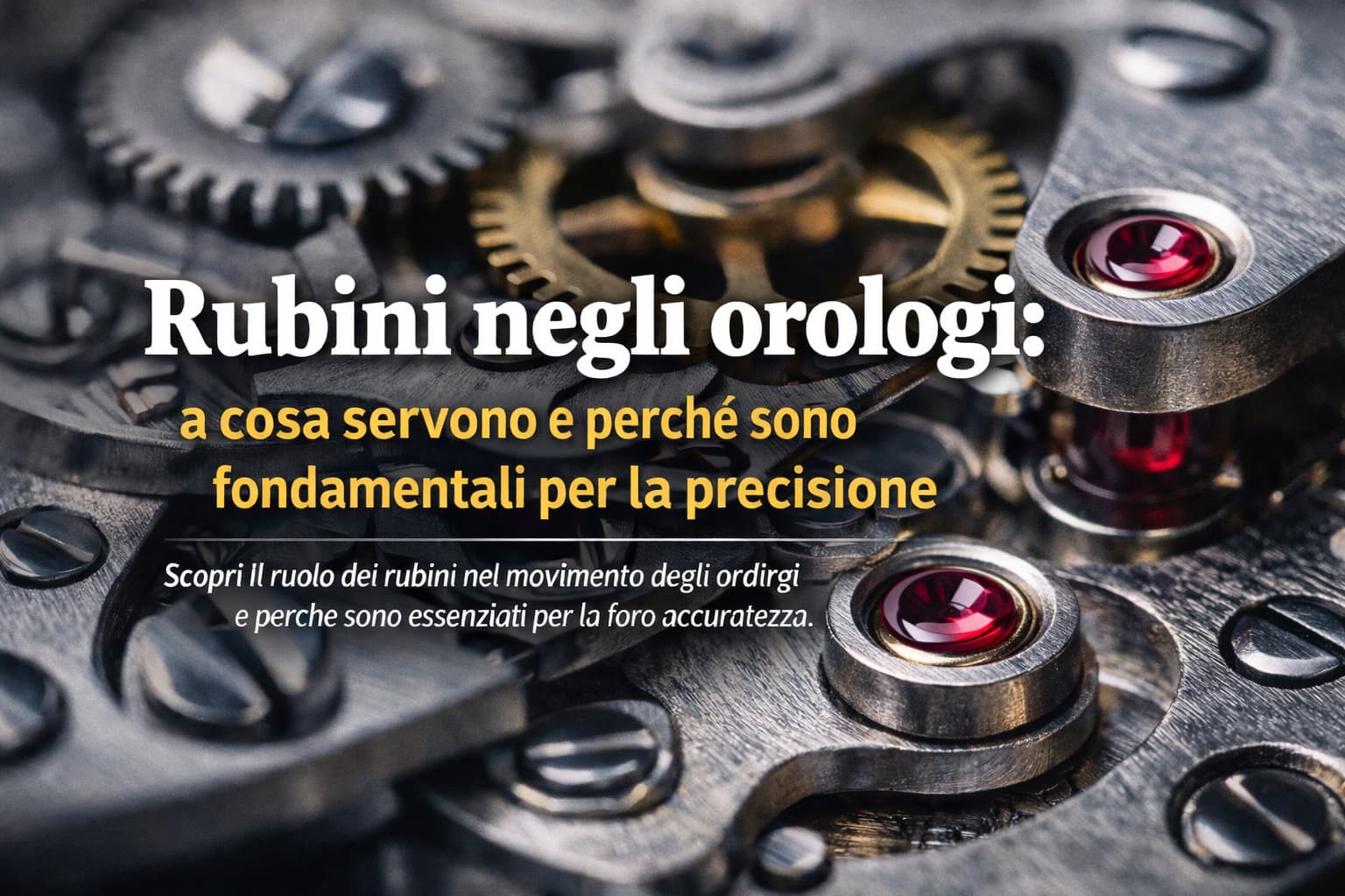 Rubini negli orologi: a cosa servono e perché sono fondamentali per la ...